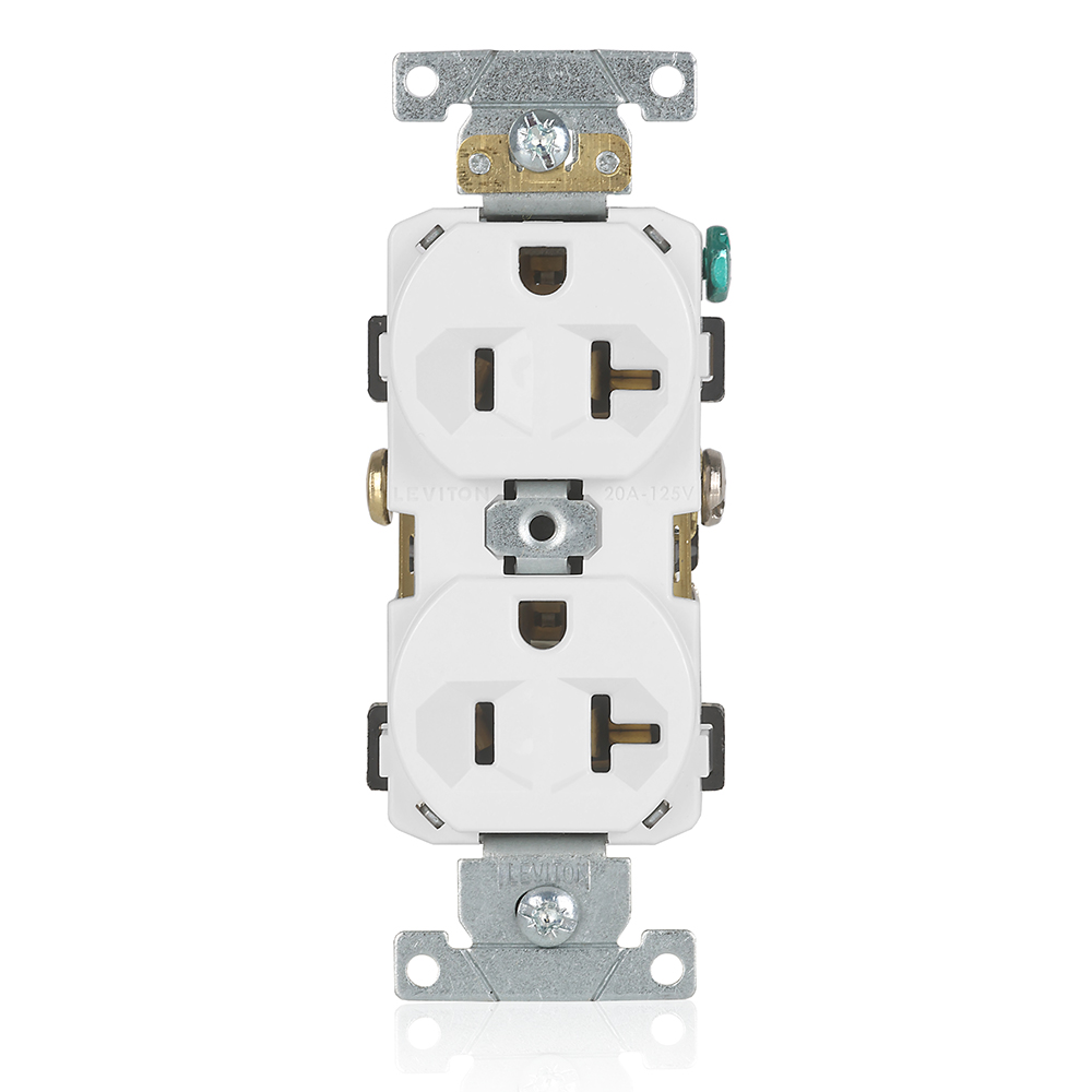 Leviton BR20-W White Duplex Nema5-20R | Gordon Electric Supply, Inc.