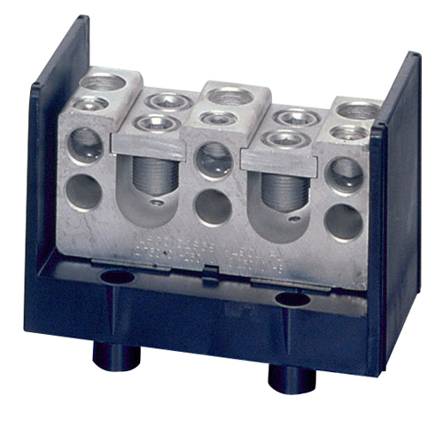 Ilsco PDBU-26-750-1 Power Distribution Block, Lay-In, Dual Rated, Line Conductor Range 750-250 ...